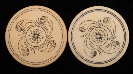 Antique Ivory Poker Chips