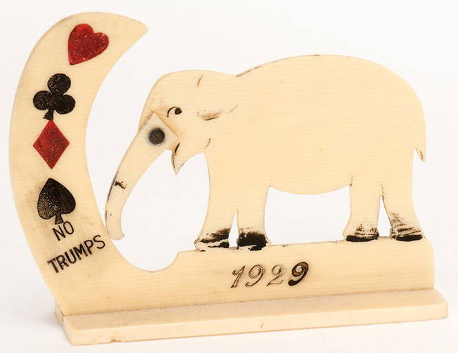 Elephant Trump Indicator. 1929 Celluloid Elephant Whose