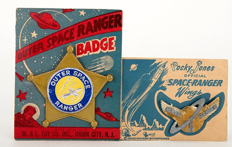 Group of Two Space Ranger Badges. American,