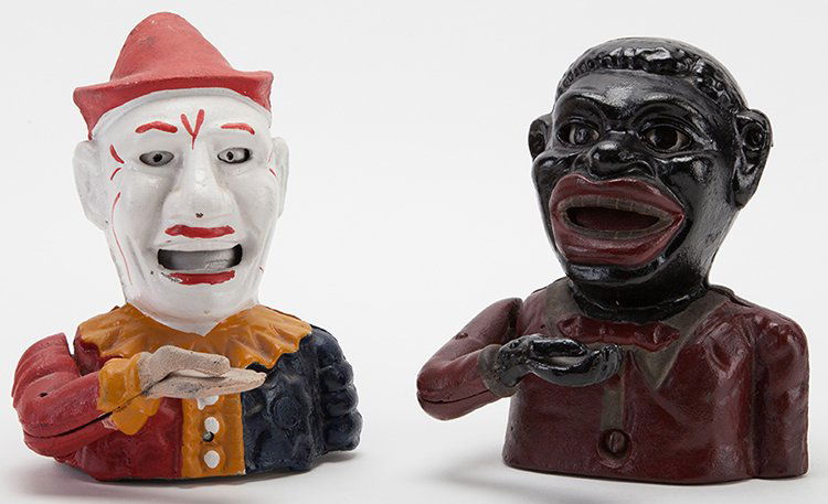 Two Cast Iron Reproduction Toy Banks. Made In Taiwan