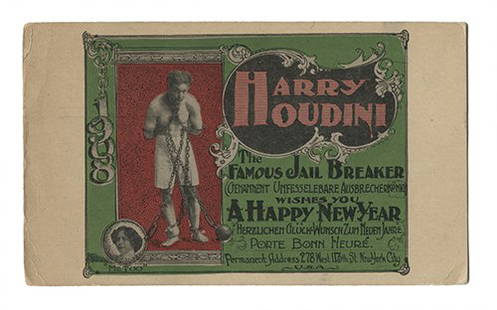 Houdini, Harry (ehrich Weiss). Houdini “to My Mother”