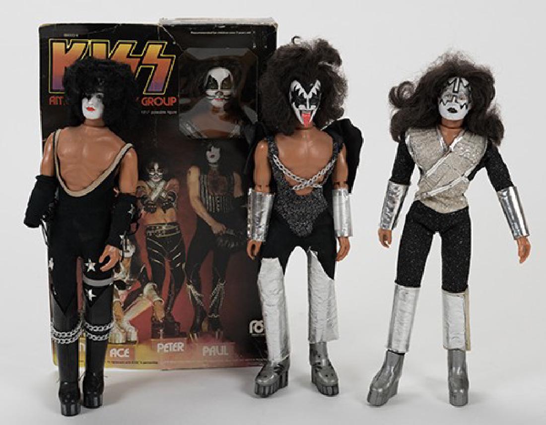 Kiss Set of Four Mego Doll Aucoin Action Figures.