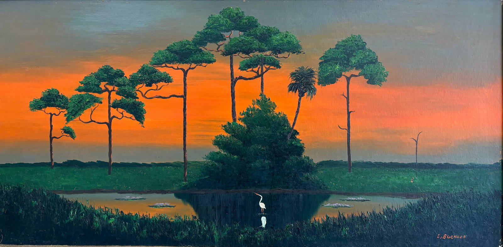 Ellis Buckner "orange Dusk" Florida Highwaymen Orange Peel Upson Oil ...