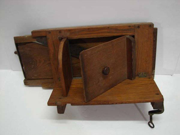 Antique Oak Slaw Cutter