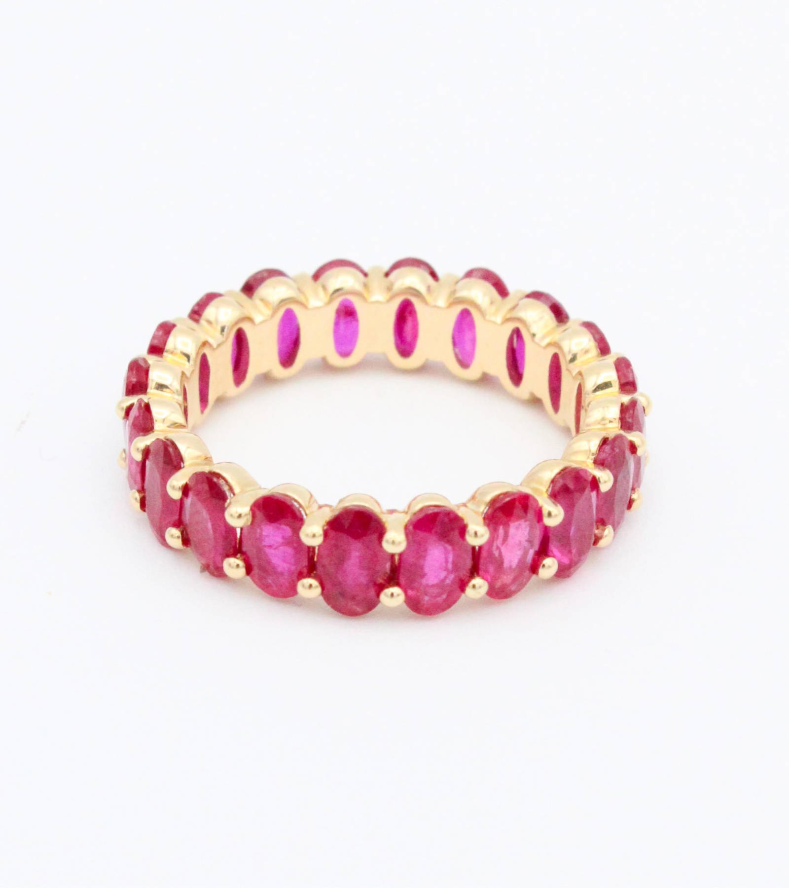 14kt Yellow Gold Ruby Eternity Band Auction