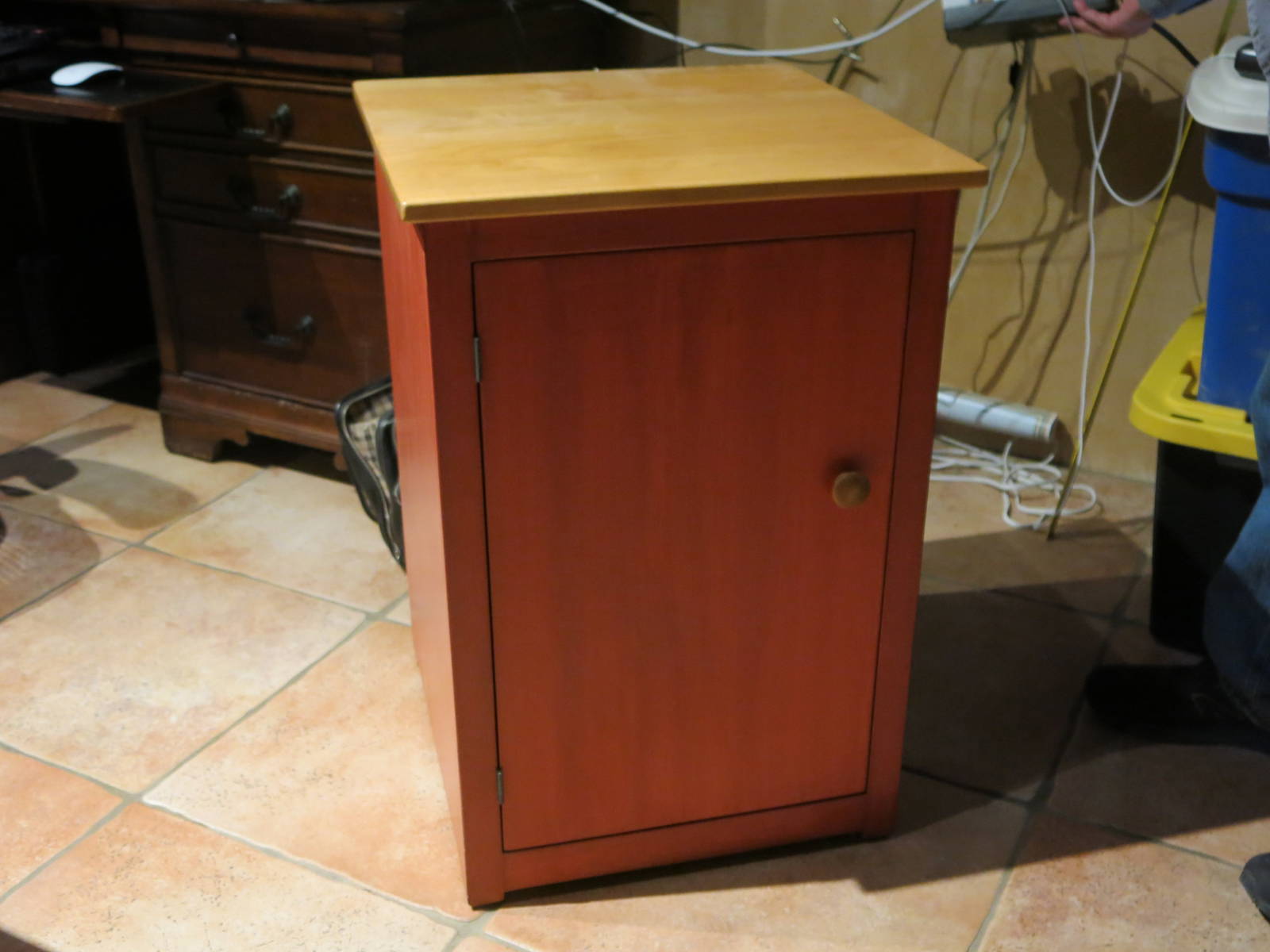 David Mapes Hand Made Wood Printer Stand Auction