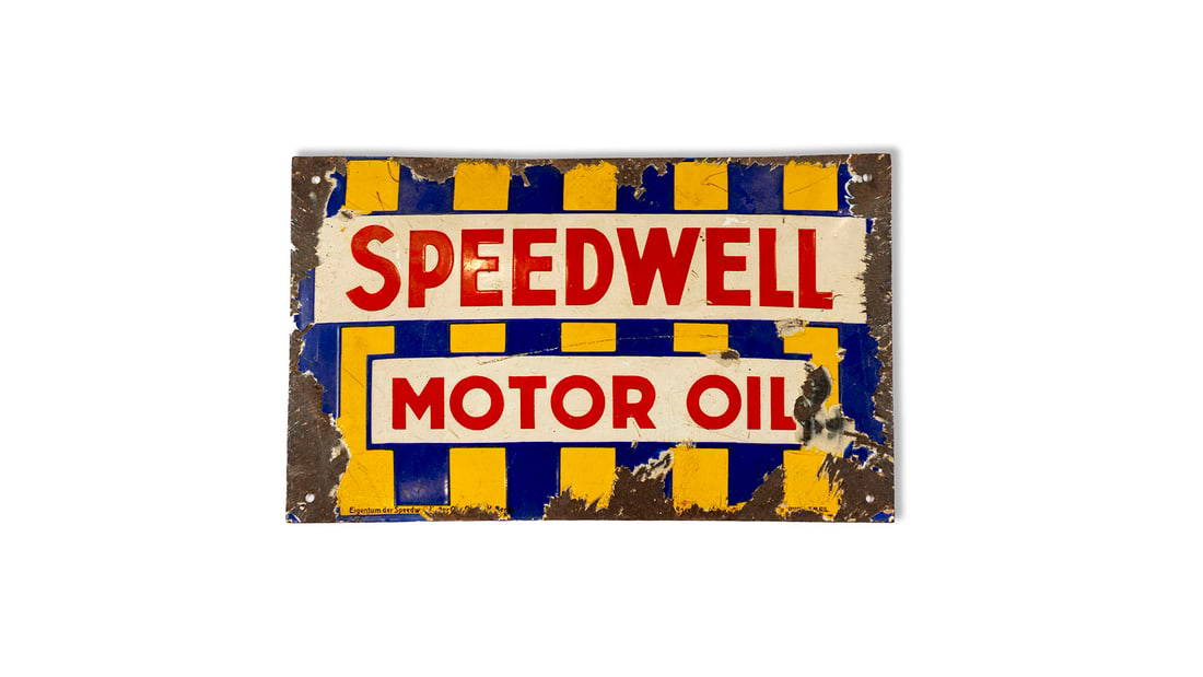 Speedwell Motor Oil Enamel Sign Auction