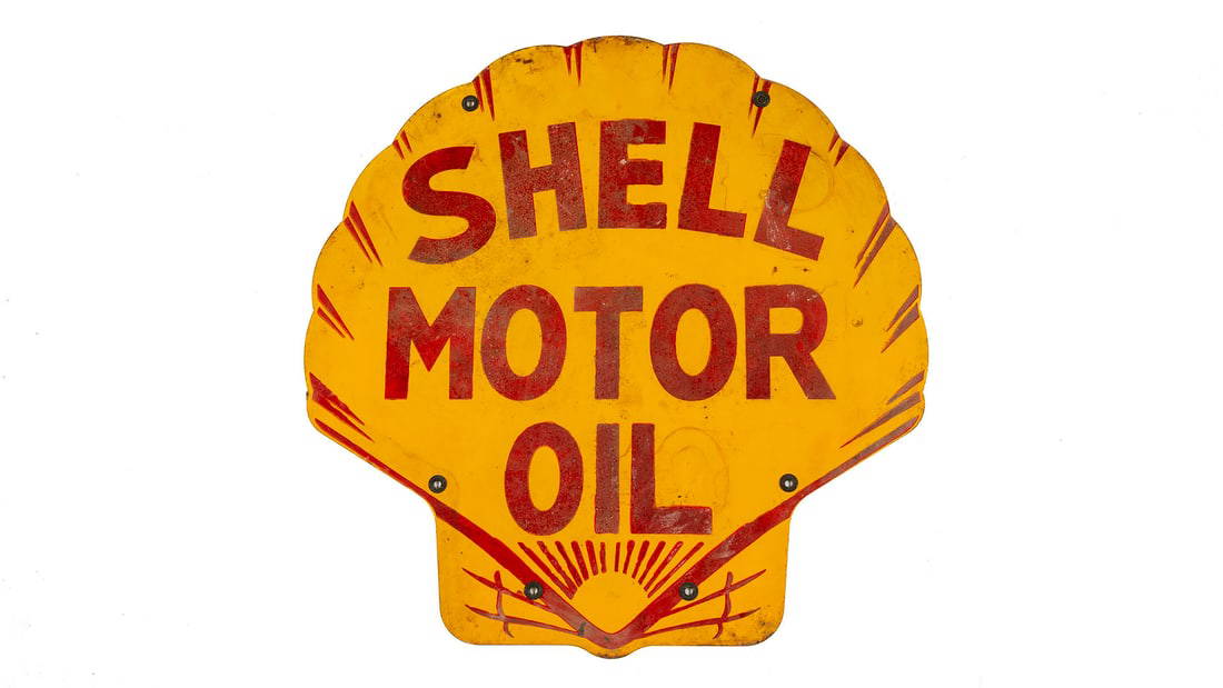 Shell Motor Oil Enamel Sign Auction