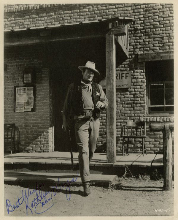 439: John Wayne & Tyrone Power, Sr. signed photographs