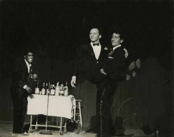 821: 3 photos of the Rat Pack performing in Las Vegas