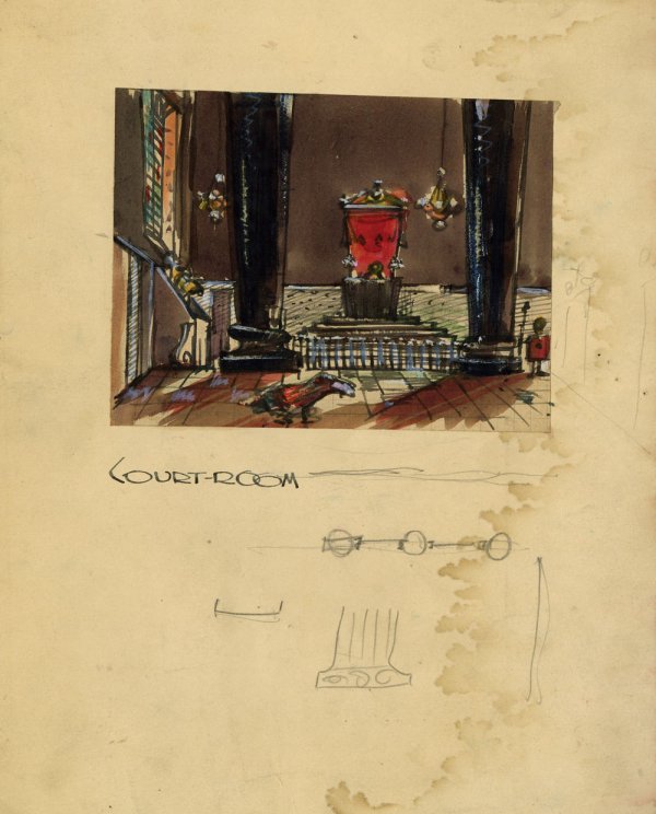Alice in Wonderland set designs and film sequence list
