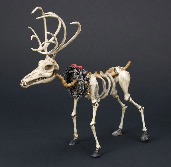 Full-scale reindeer from The Nightmare Before Christmas