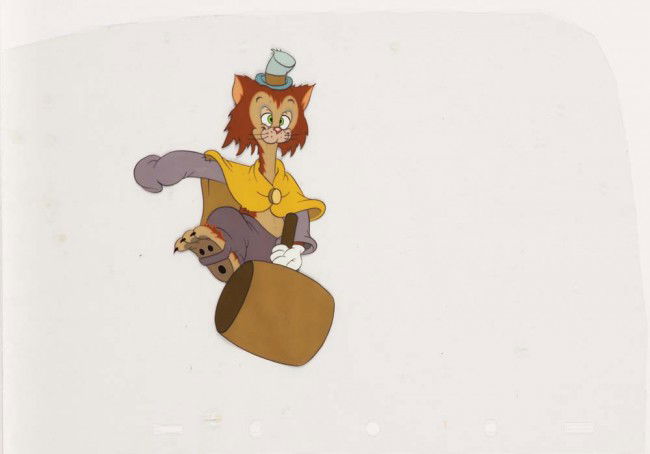 4: Original production cel of Gideon from Pinocchio