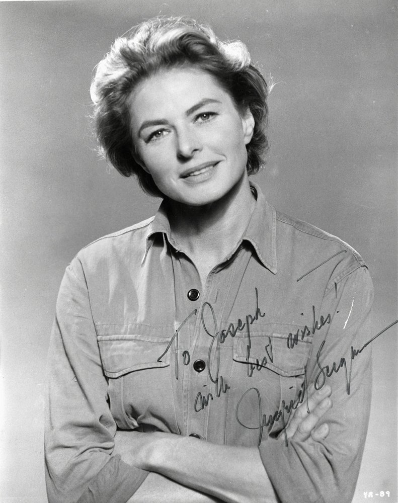 119: INGRID BERGMAN SIGNED PHOTOGRAPHS + SIGNATURES