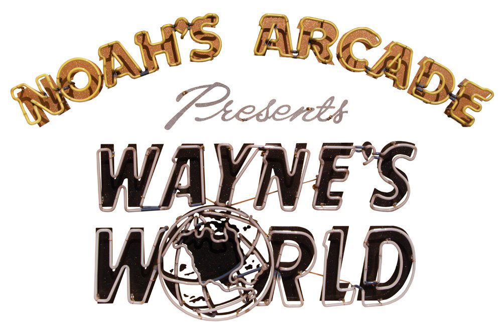 813: WAYNE’S WORLD SCRN-USED “NOAH’S ARCADE” NEON SIGN