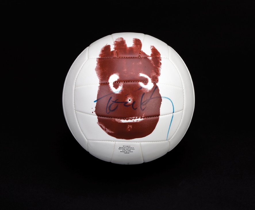 Tom Hanks signed Wilson volleyball, FedEx ID and