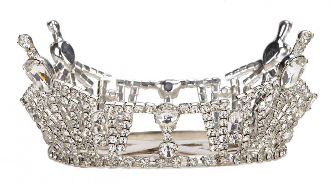 Miss America official state pageant crown with case.
