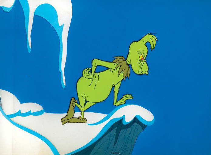 Production cel and background from How the Grinch (#0056) on Dec 18 ...