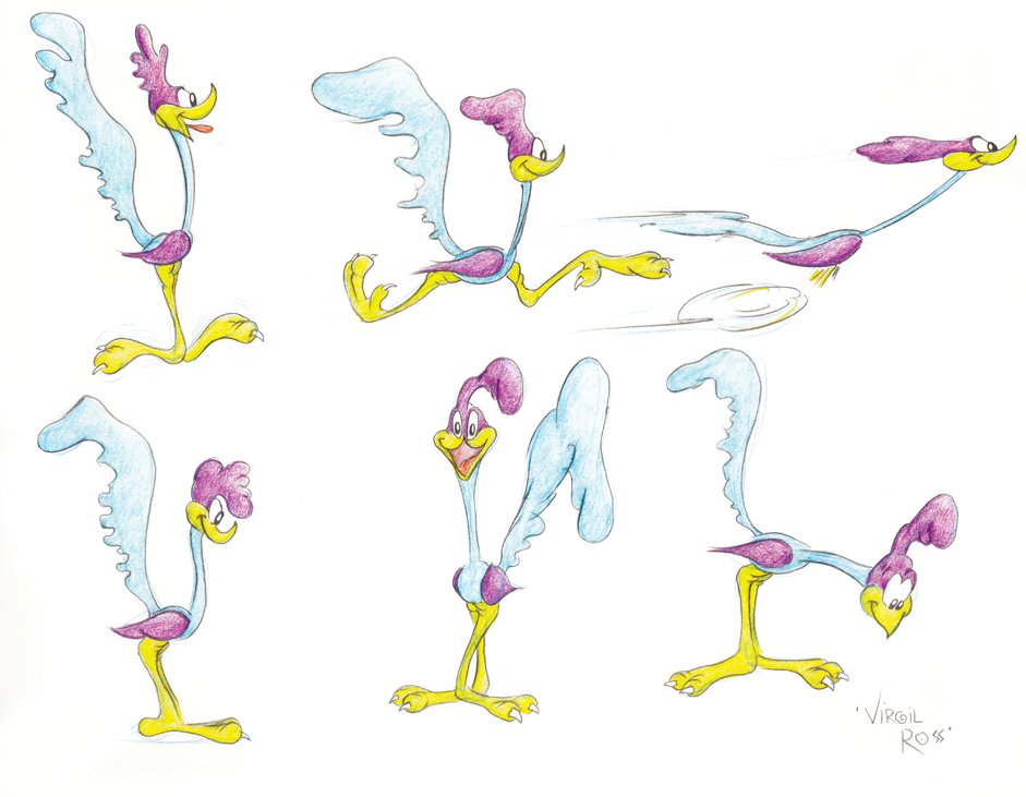 Original “Road Runner” drawing signed by