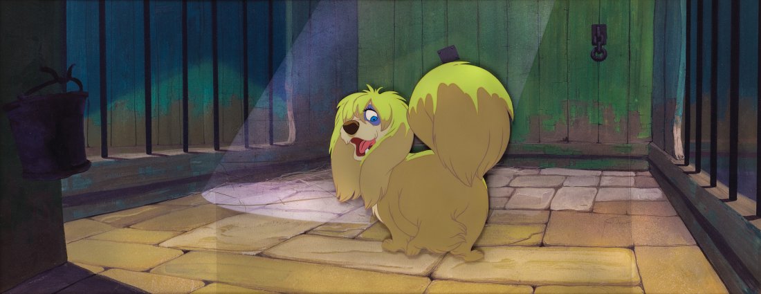Lady and the Tramp pan background of the Dog Pound