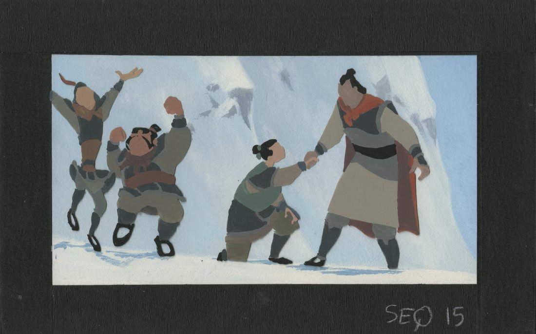 Background color key painting with cel overlay from