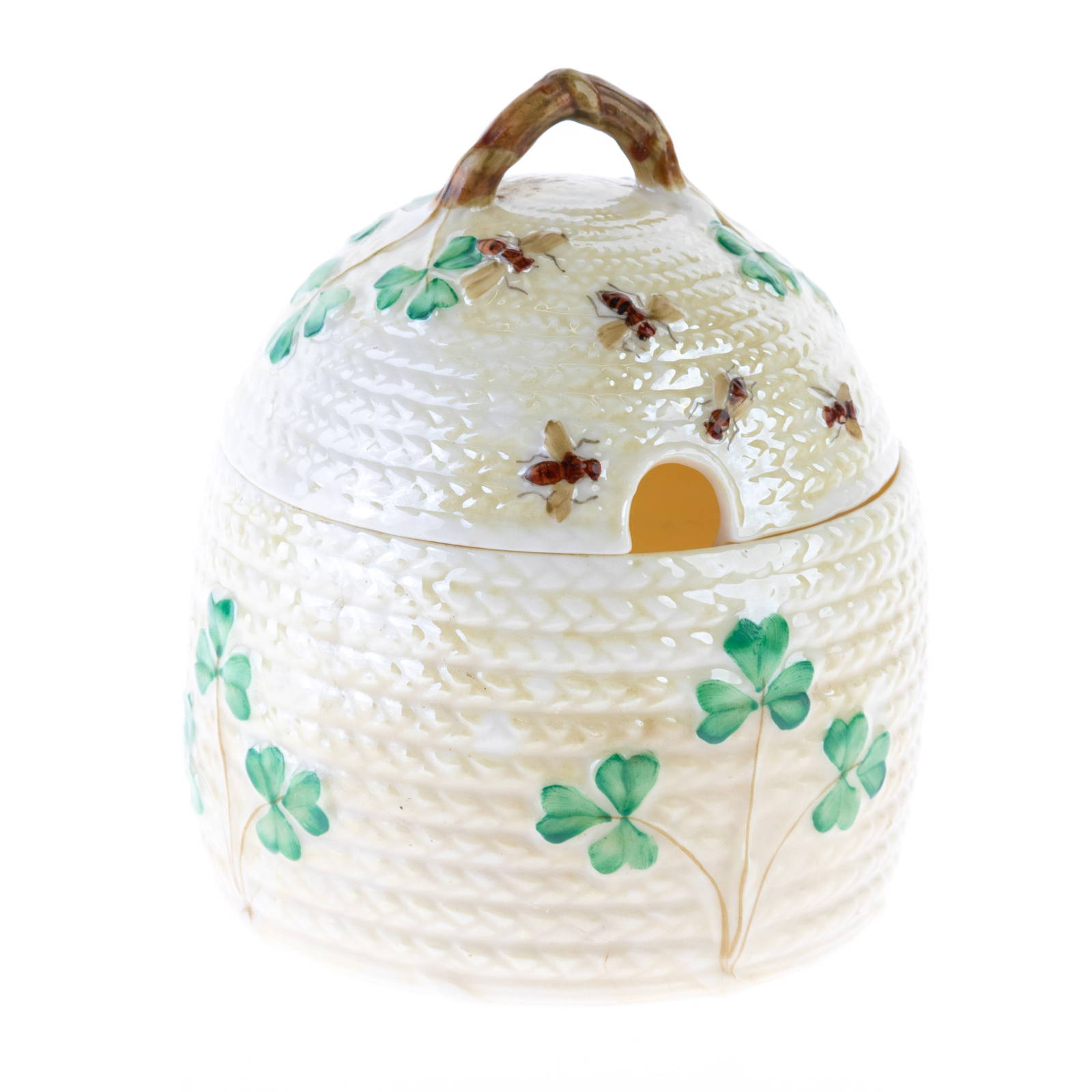Belleek Porcelain Honey Pot Auction
