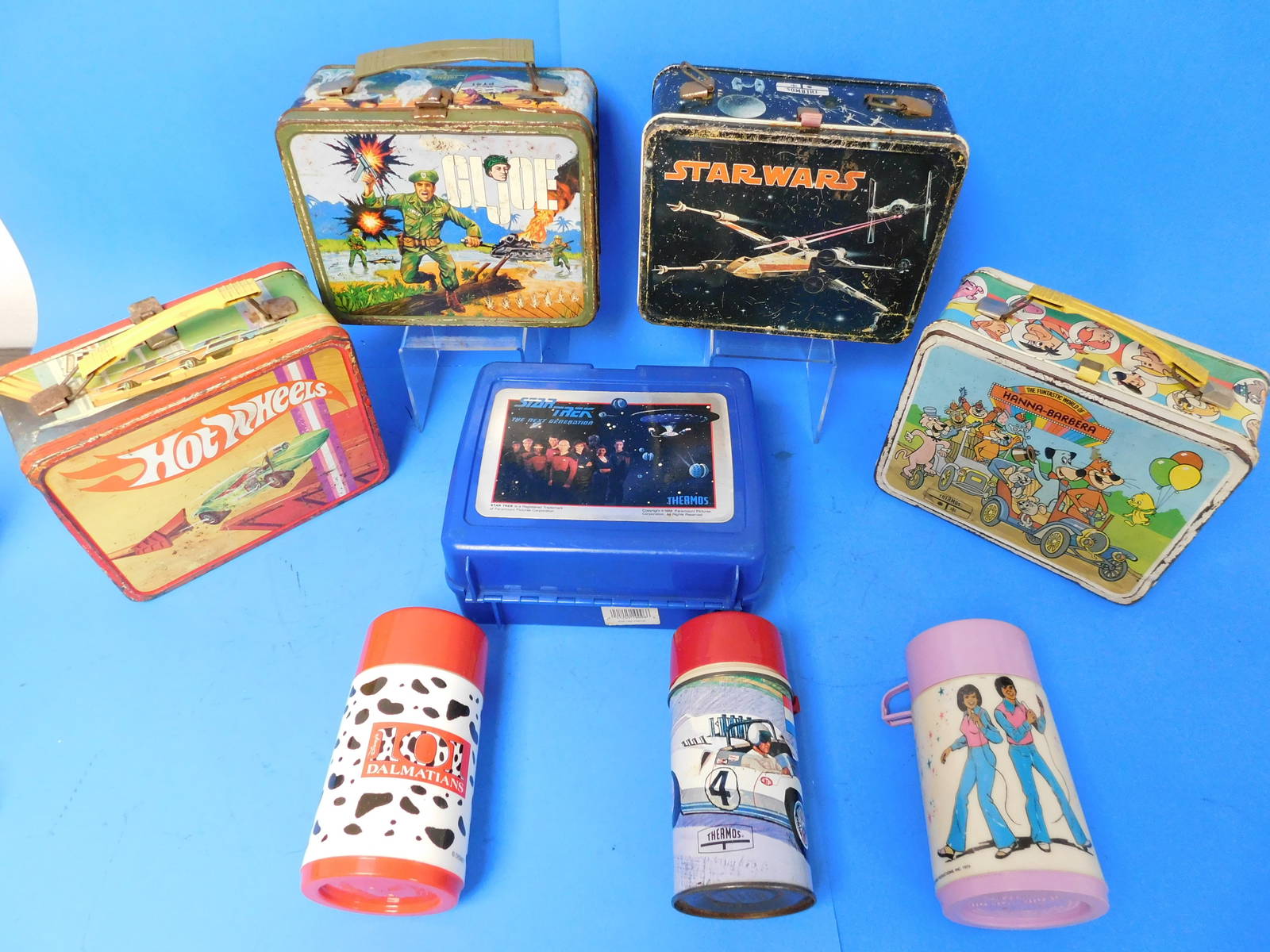 Vintage Metal And Plastic Lunch Boxes In Various Conditions. Marvel ...