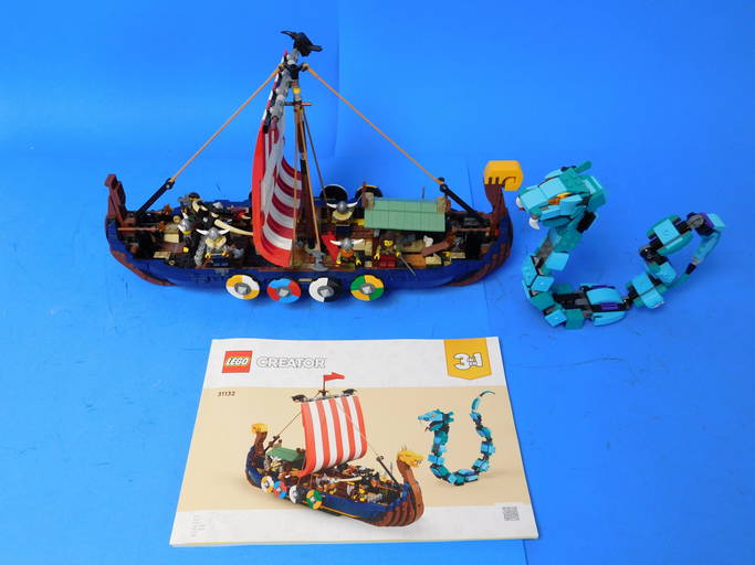 Lego 31132 Viking Ship With Midgard Serpent With Minifigures Loose And ...