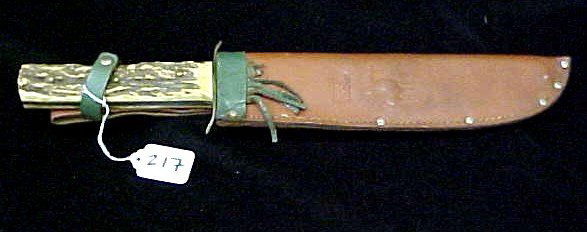 217: Bowie Edge Mark Hunting Knife w/Sheath Germany