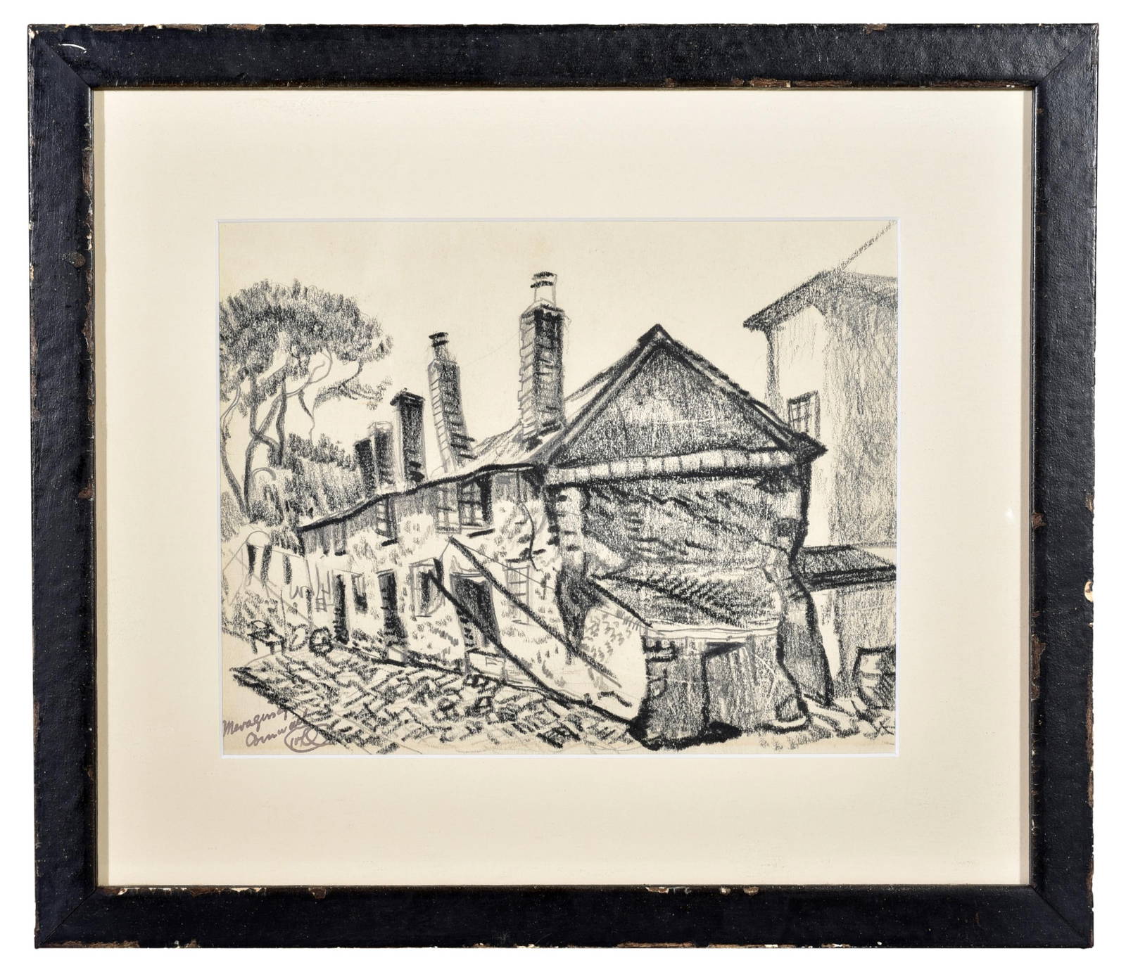 Hayley Lever (1876-1958) Signed Original Drawing Of Cornwall Auction