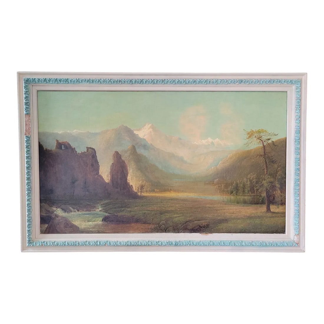 Henry A. Elkins, Western Landscape Oil Painting Auction