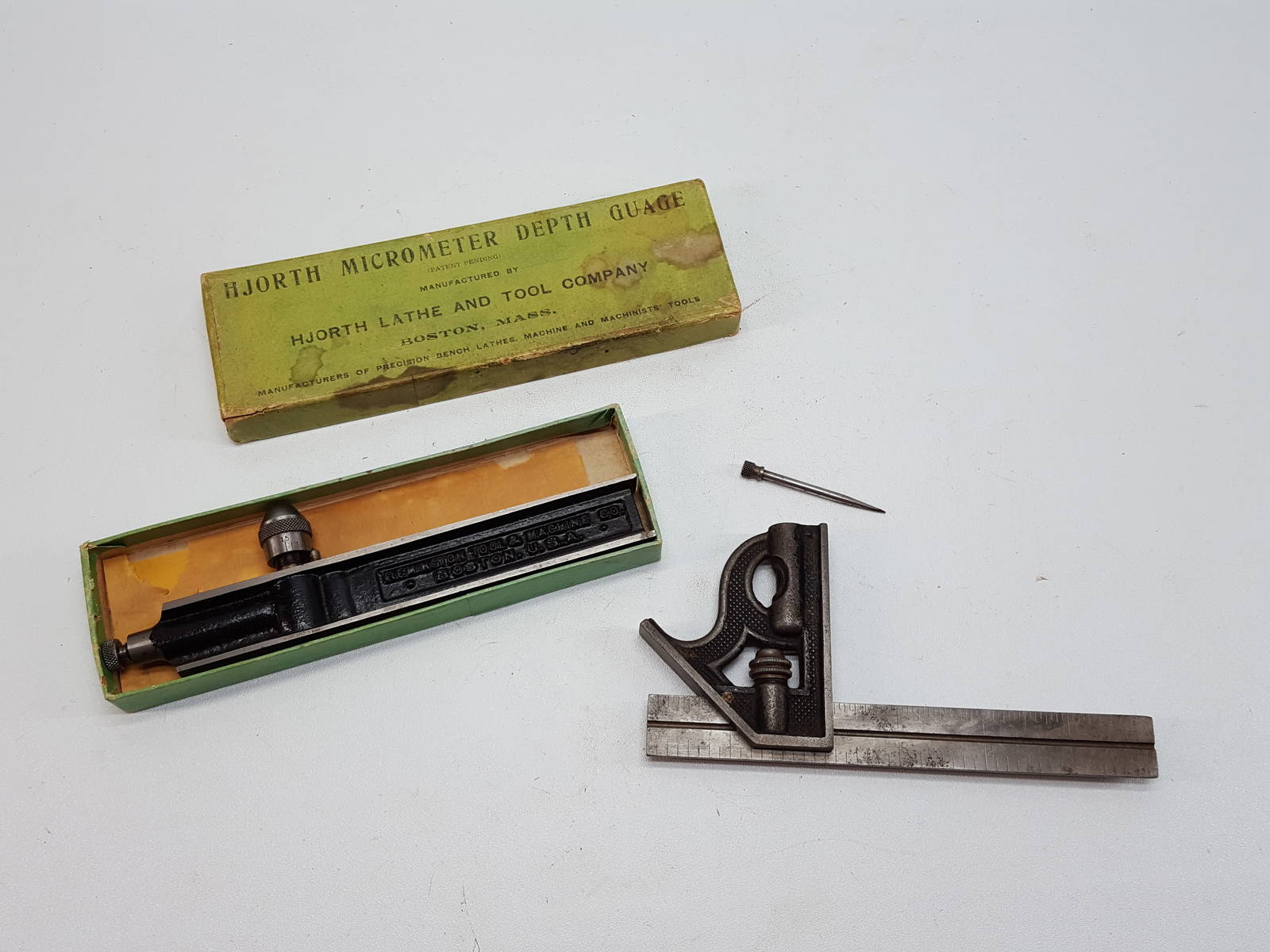 Hjorth Micrometer & Starrett 6" Square Auction