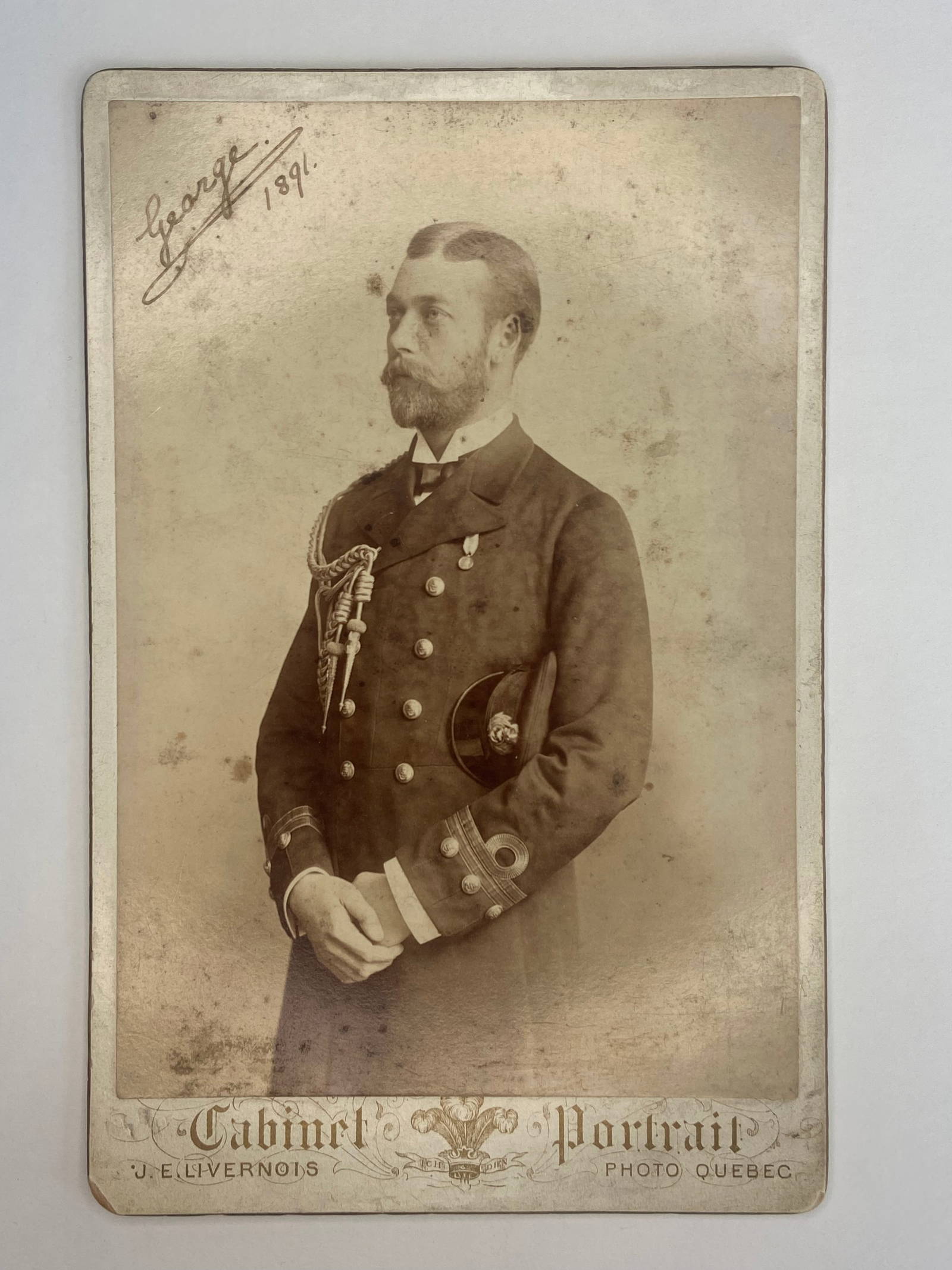 1891 King George V Signed Cabinet Card Photo Auction