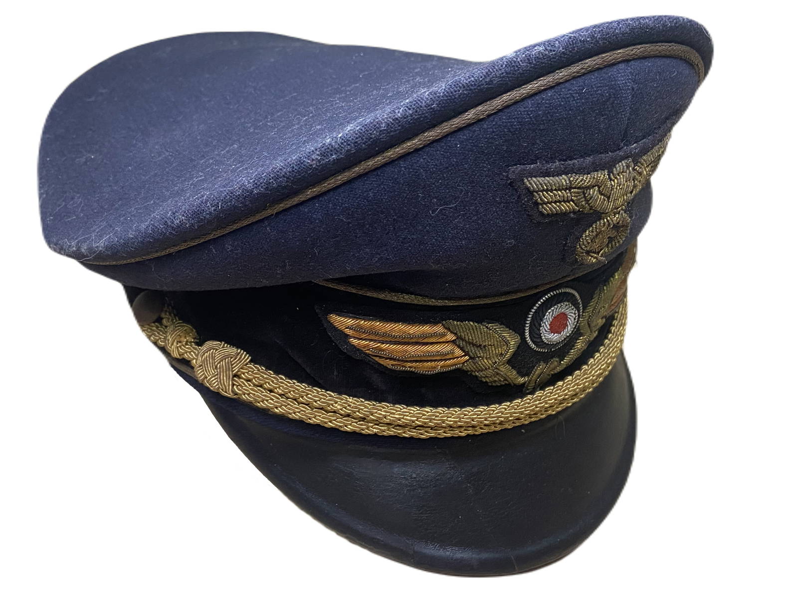Original Nazi Germany Ww2 Reichsbahn Generals Visor Hat Auction