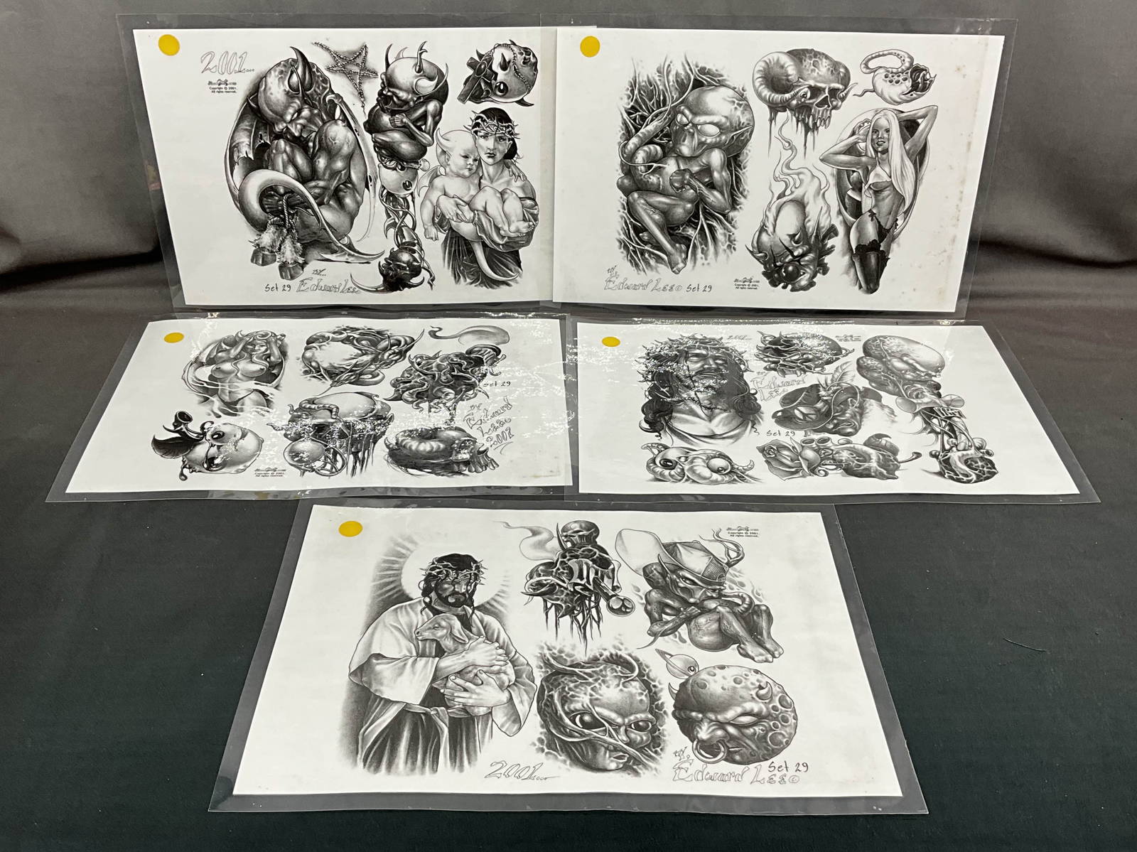 Edward Lee Collection, Tattoo Art Flash Sheets Auction