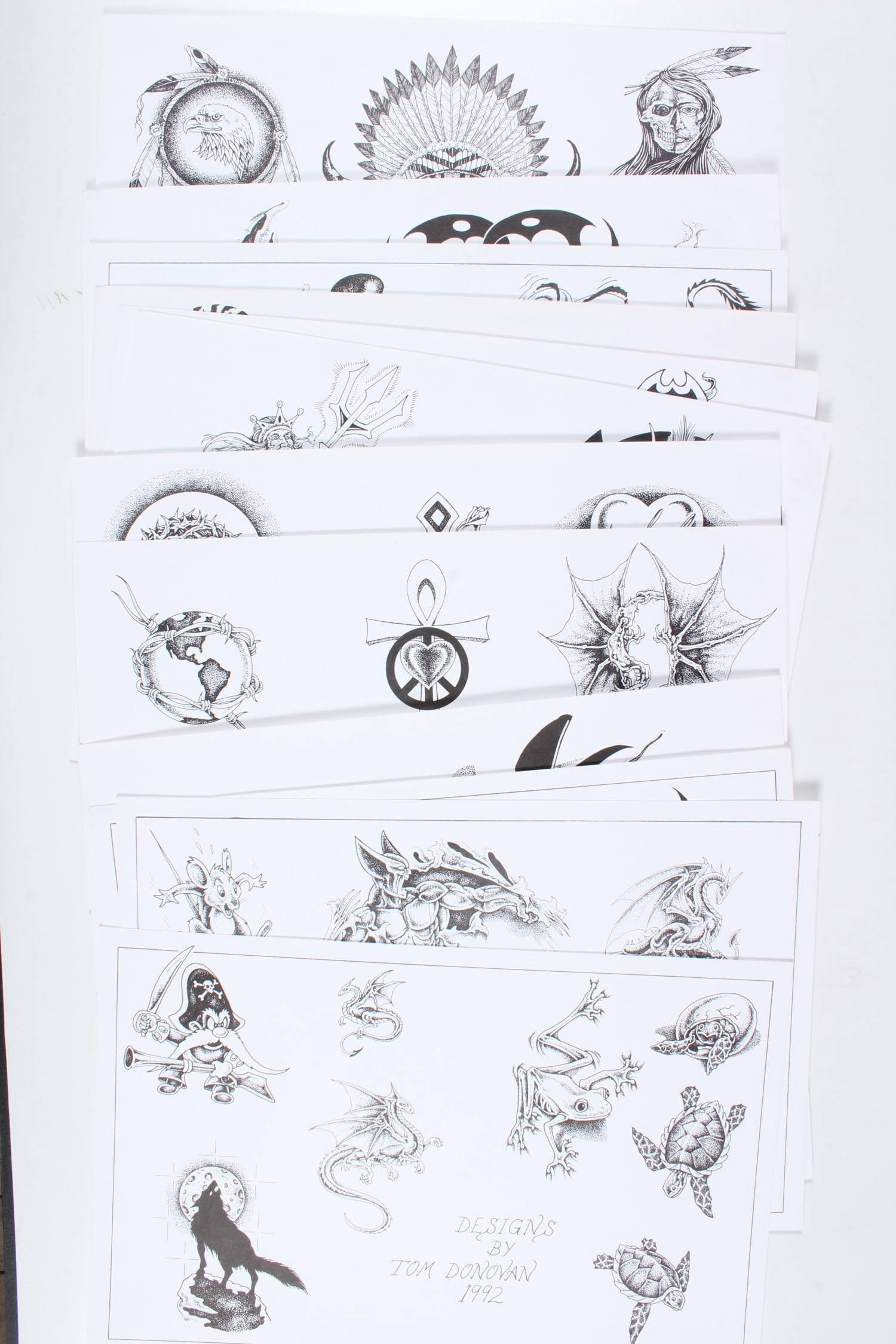 Tom Donovan Tattoo Flash - 14 Sheets Auction