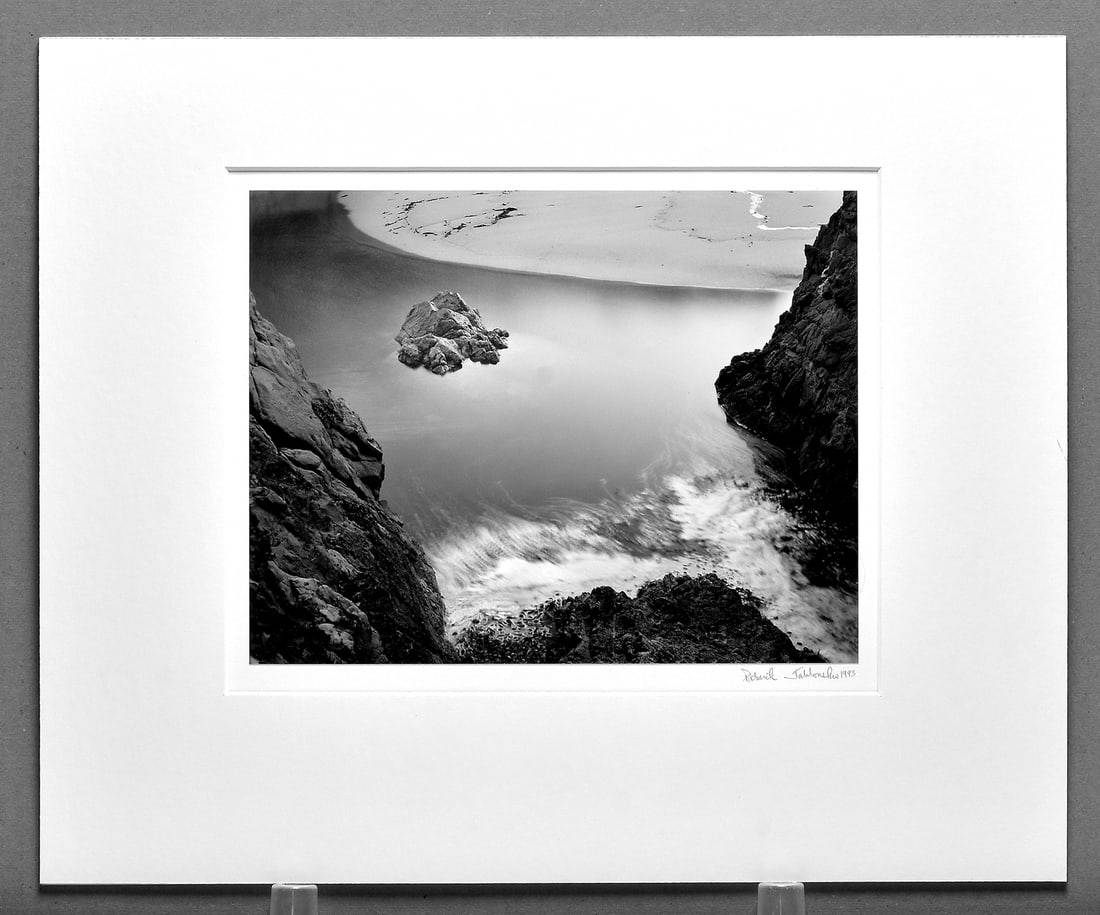 Patrick Jablonski (1963- ) Signed 1993 Rocks And Pool - Big Sur Coast 7 ...