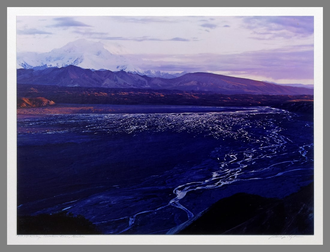 Philip Hyde (1921 - 2006) Signed 1971 Mt. Mckinley, Thorofare River ...