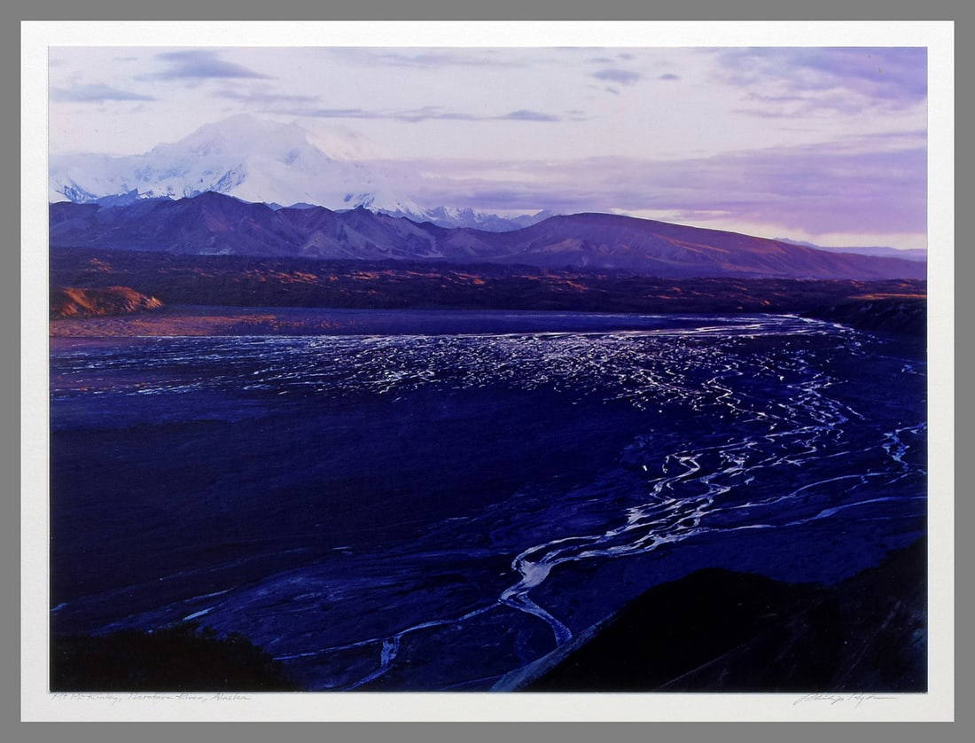 Philip Hyde (1921 - 2006) Signed 1971 Mt. Mckinley, Thorofare River ...