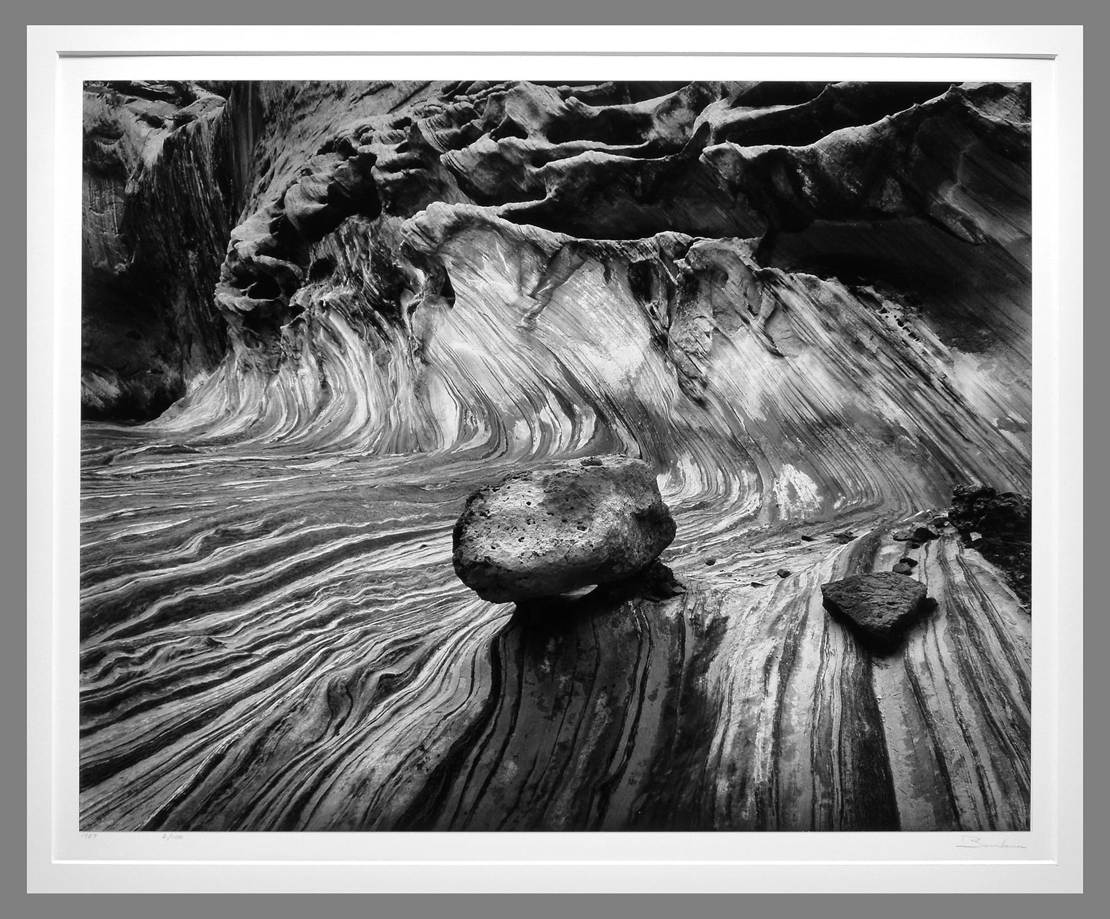Bruce Barnbaum (1943 - ) Signed 1987 Boulder - Capitol Reef 19.25"x15.5 ...