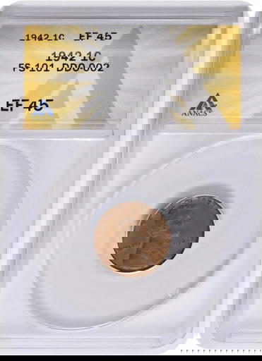 1942 Lincoln Cent Ddo Fs 101 Ef45 Anacs