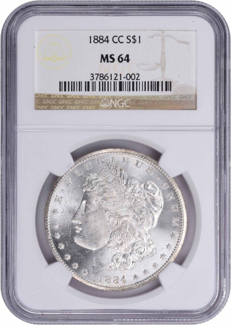 1884-cc Morgan Silver Dollar Ms64 Ngc Auction
