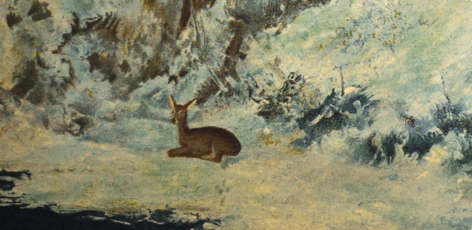 Gustave Courbet, Paysage De Neige Dans Le Jura, Avec Chevreuil, Les ...