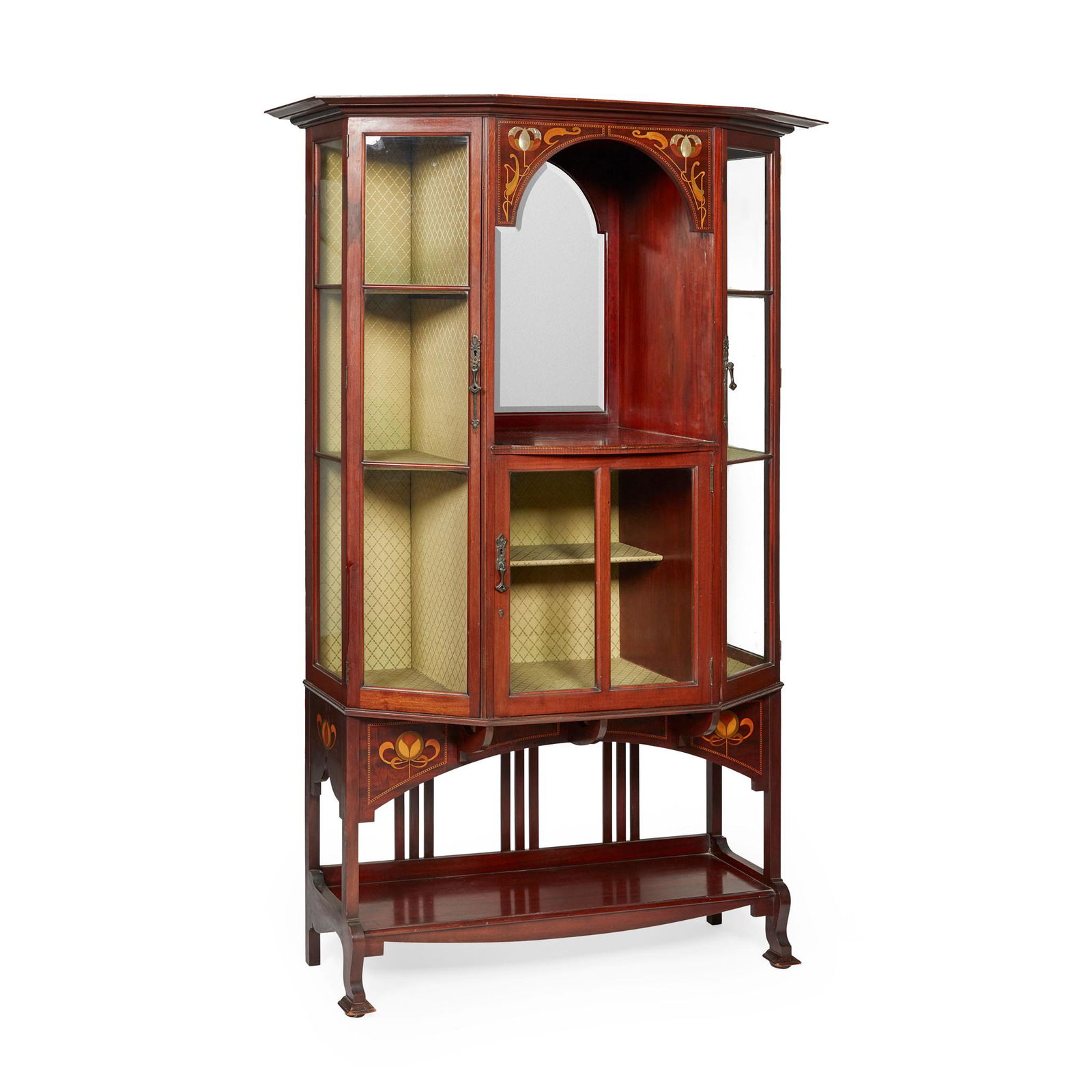 SHAPLAND PETTER BARNSTAPLE DISPLAY CABINET EARLY 20TH CENTURY shapland-petter-barnstaple-display-cabinet-early-20th-century