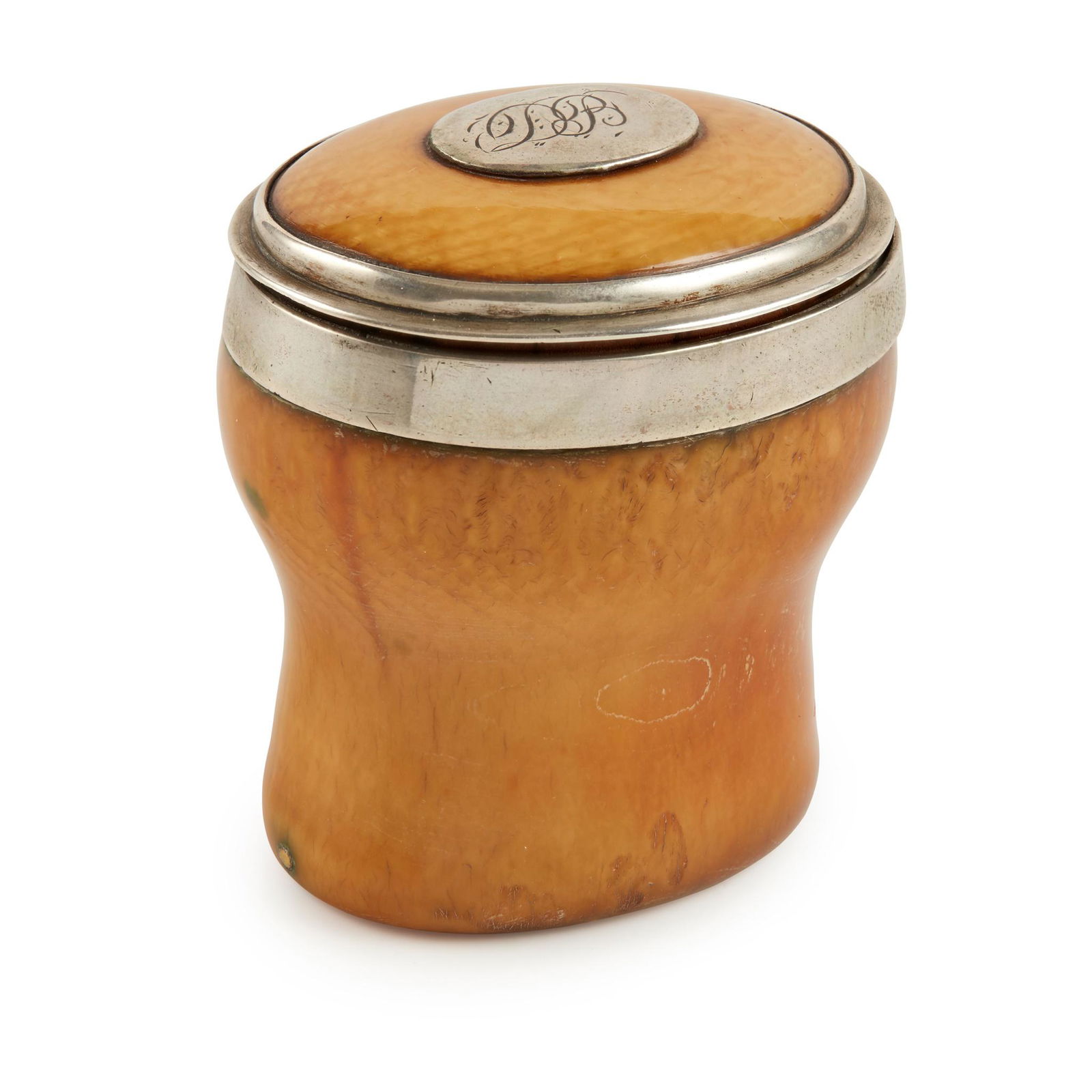 Y Georgian Ivory Silver Mounted Snuff Mull 18th Century