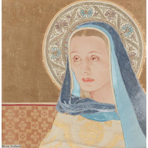 MARY IRELAND (1891-C.1980) ‘STUDY FOR OUR LADY IN BLUE & GOLD’, DATED ...