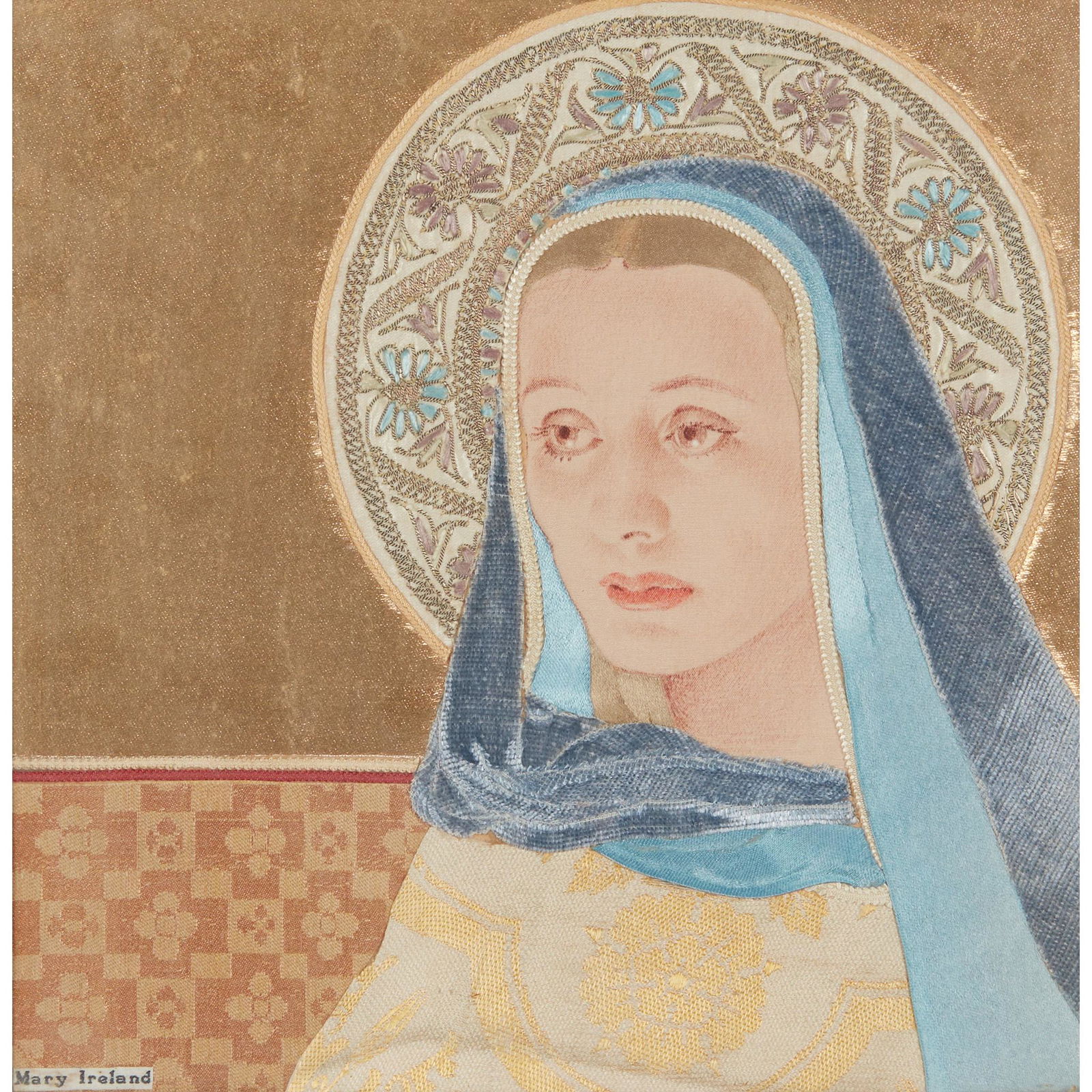 MARY IRELAND (1891-C.1980) ‘STUDY FOR OUR LADY IN BLUE & GOLD’, DATED ...
