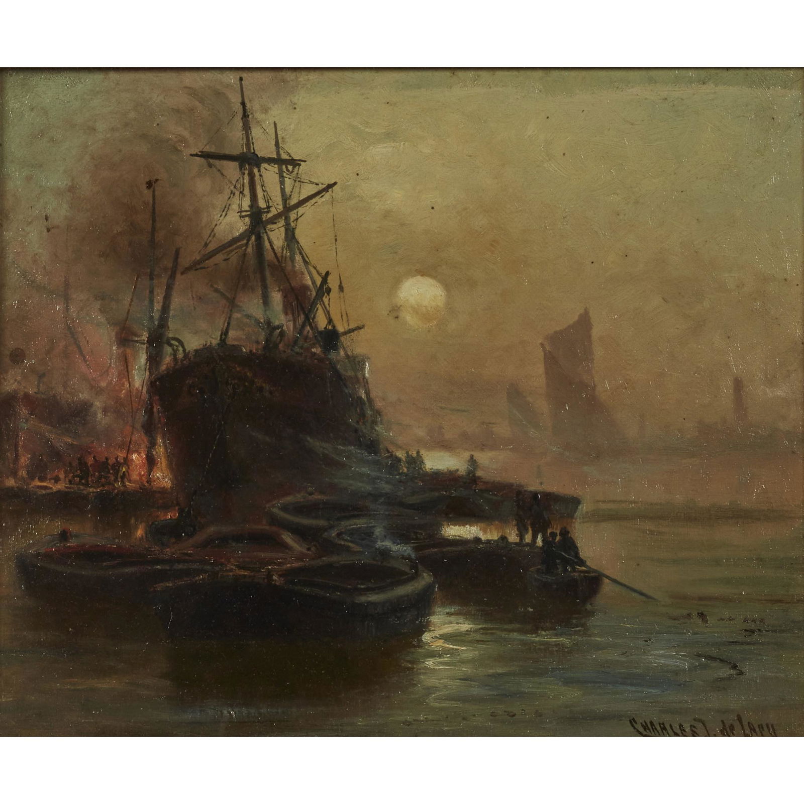 Charles De Lacy (british 1856 1929) River Thames