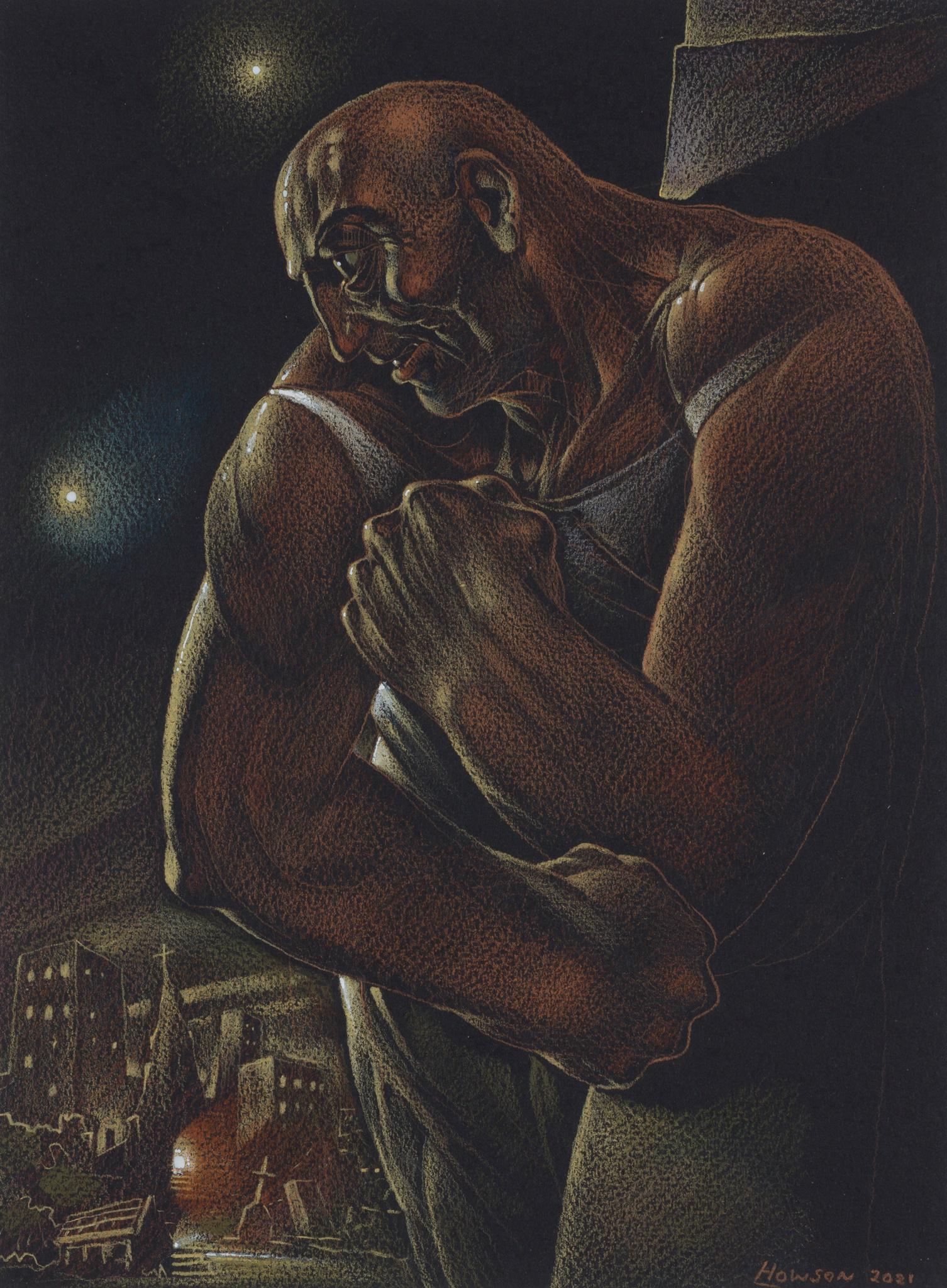 Peter Howson O.b.e. (scottish 1958 ) Fight City
