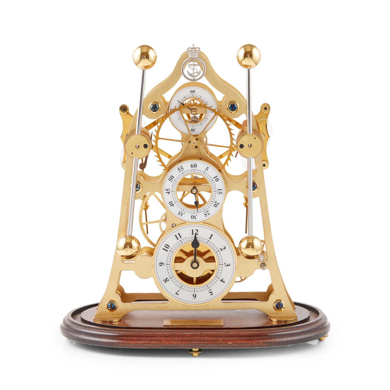 'the Devon Sea Clock' Limited Edition Brass Skeleton Time Piece 20th ...